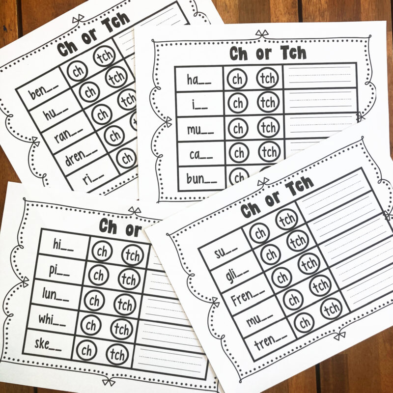 FREE Spelling Ch And Tch Worksheets For 1st Graders FREE Spelling Ch And Tch Worksheets For 1st Graders
