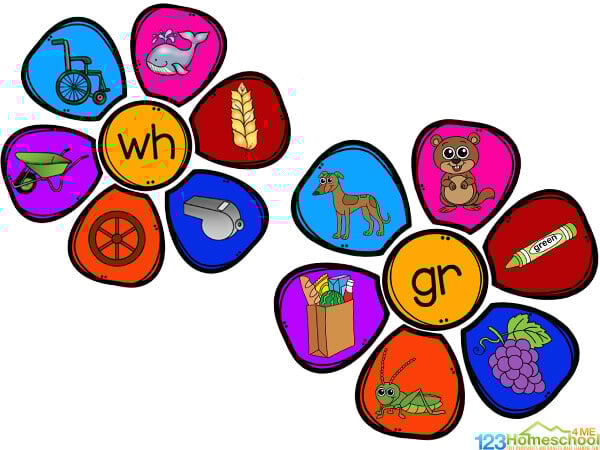 🌺 FREE Digraph Flowers Activity for Kindergarten and Grade 1 Kids