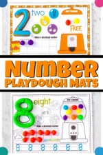 FREE Printable Number Playdough Mats: Count 1-10