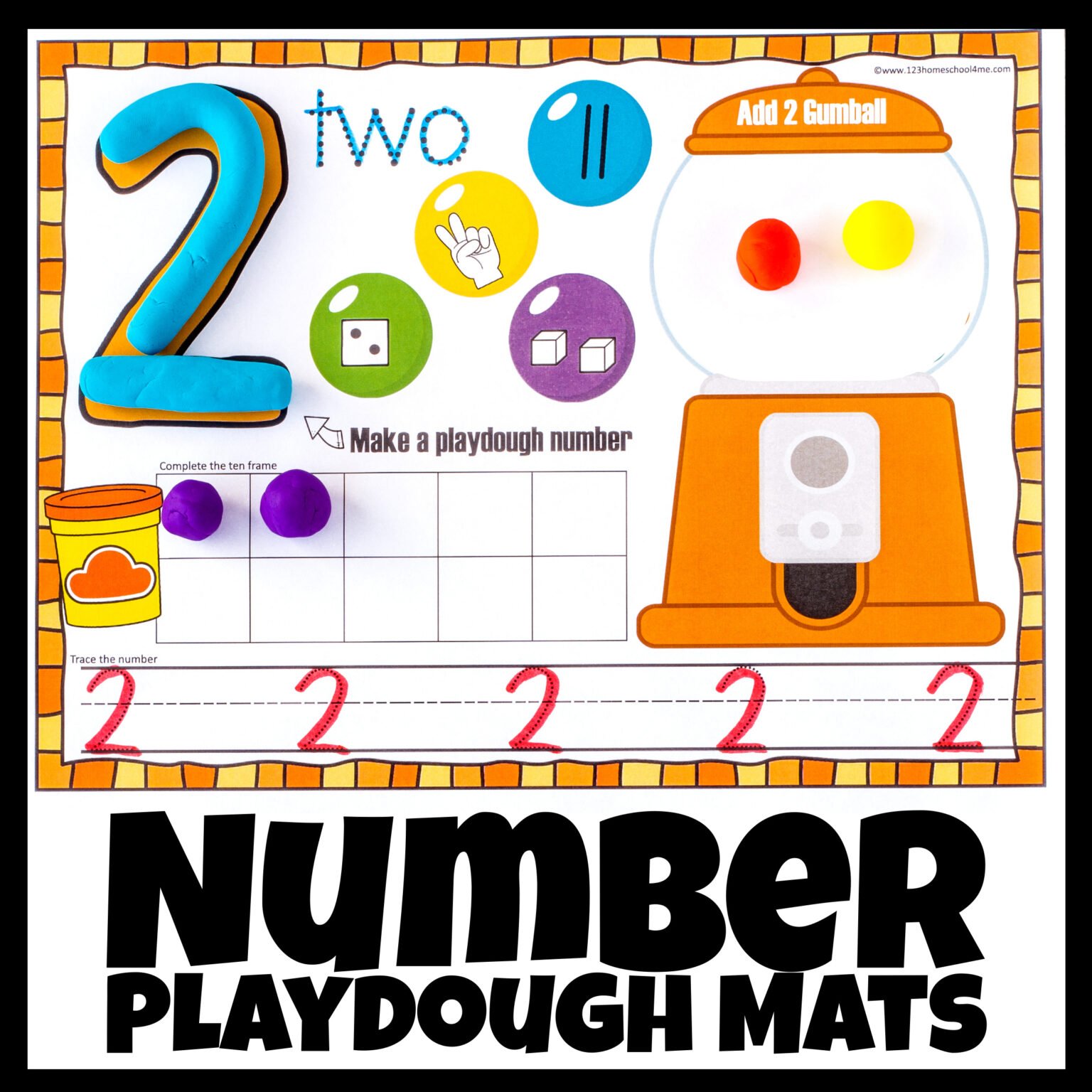 FREE Playdough Mats