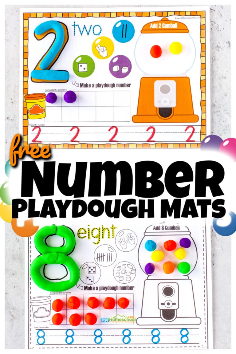 FREE Printable Number Recognition 1-10 Worksheets for Preschool