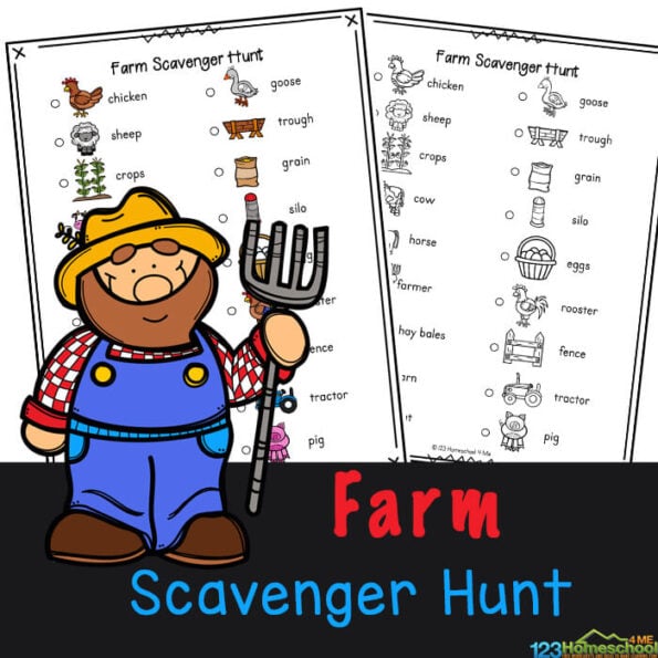 🚜 FREE Printable Farm Scavenger Hunt for Kids