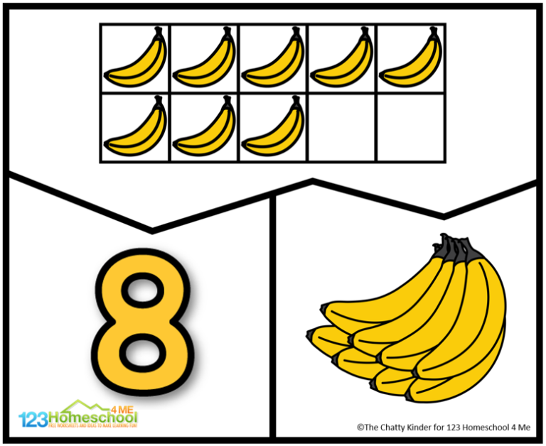🍌 FREE Banana Number Puzzles