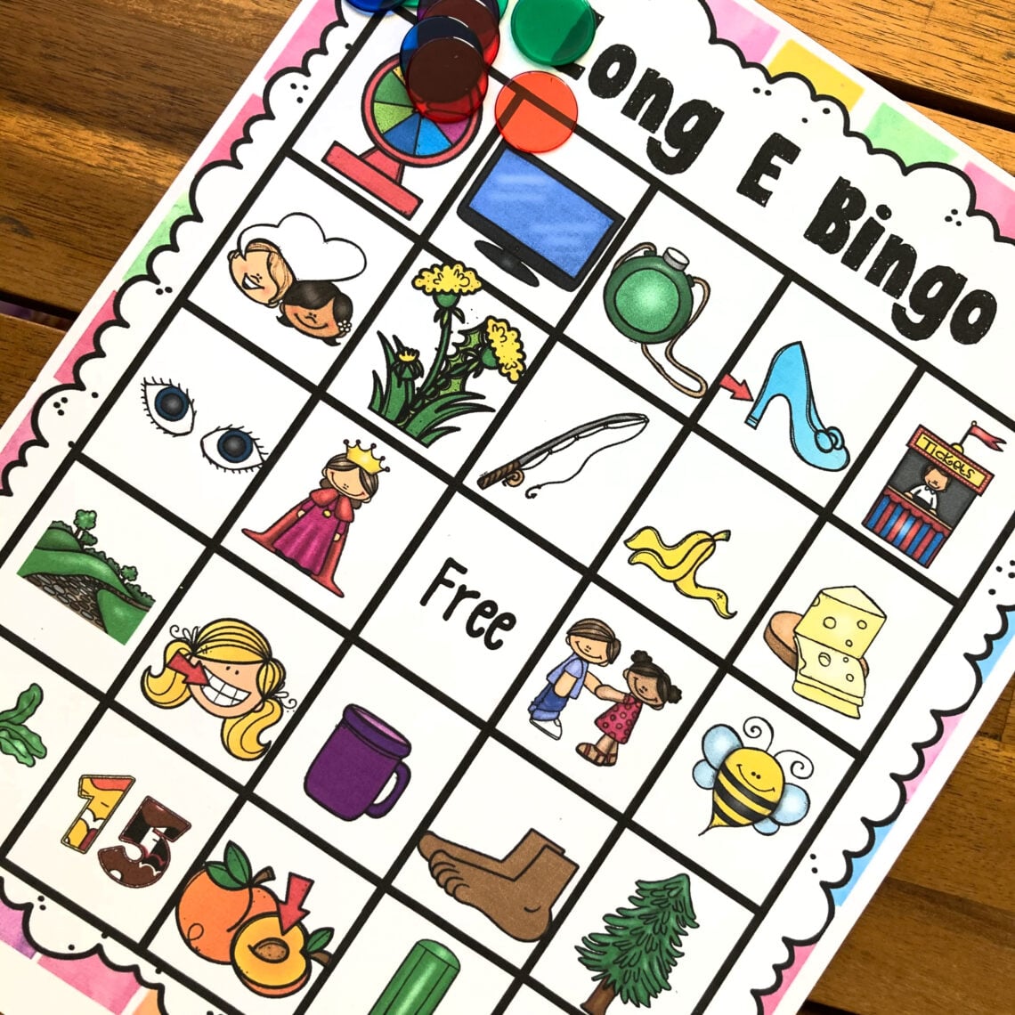 Long ee Words BINGO - Vowel Teams Game