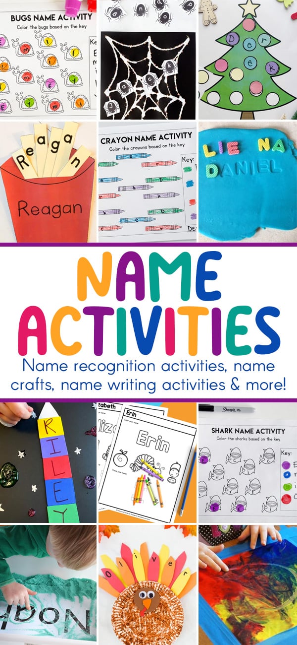 50 Name Recognition Activities, Crafts, and Worksheets for Preschool ...