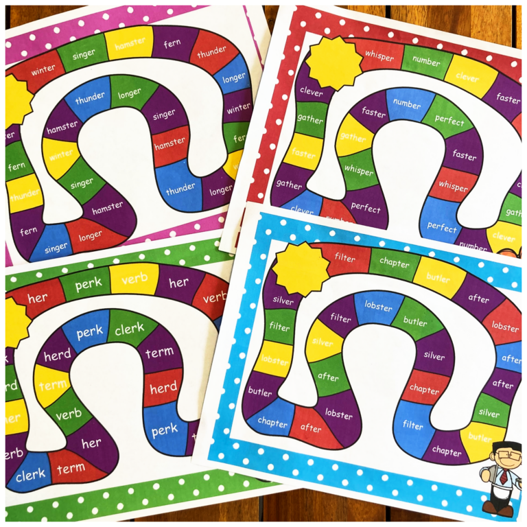 FREE Phonics er Words Printable Game