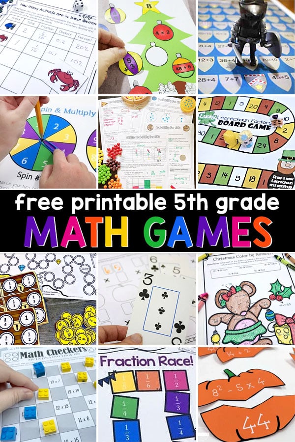 250+ FREE Printable Math Games and Activities