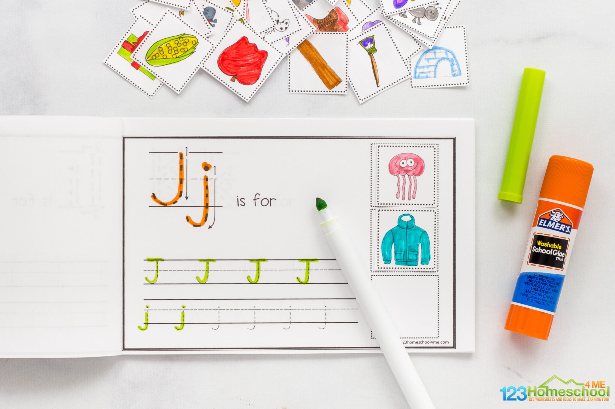 ️ FREE Printable Alphabet Cut-and-Paste Letter Tracing Worksheets