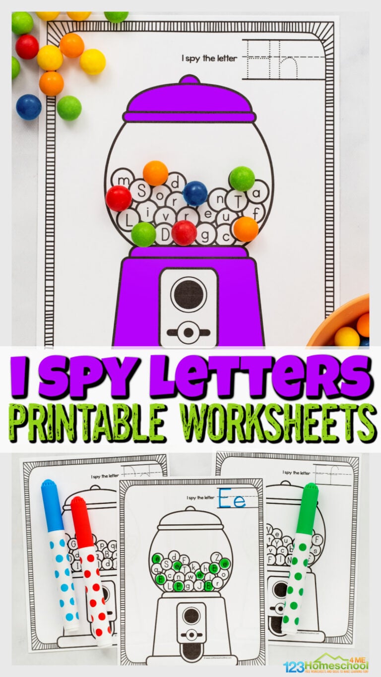 🖍️ I Spy Gumball Letters - FREE Printable Alphabet Worksheets pdf