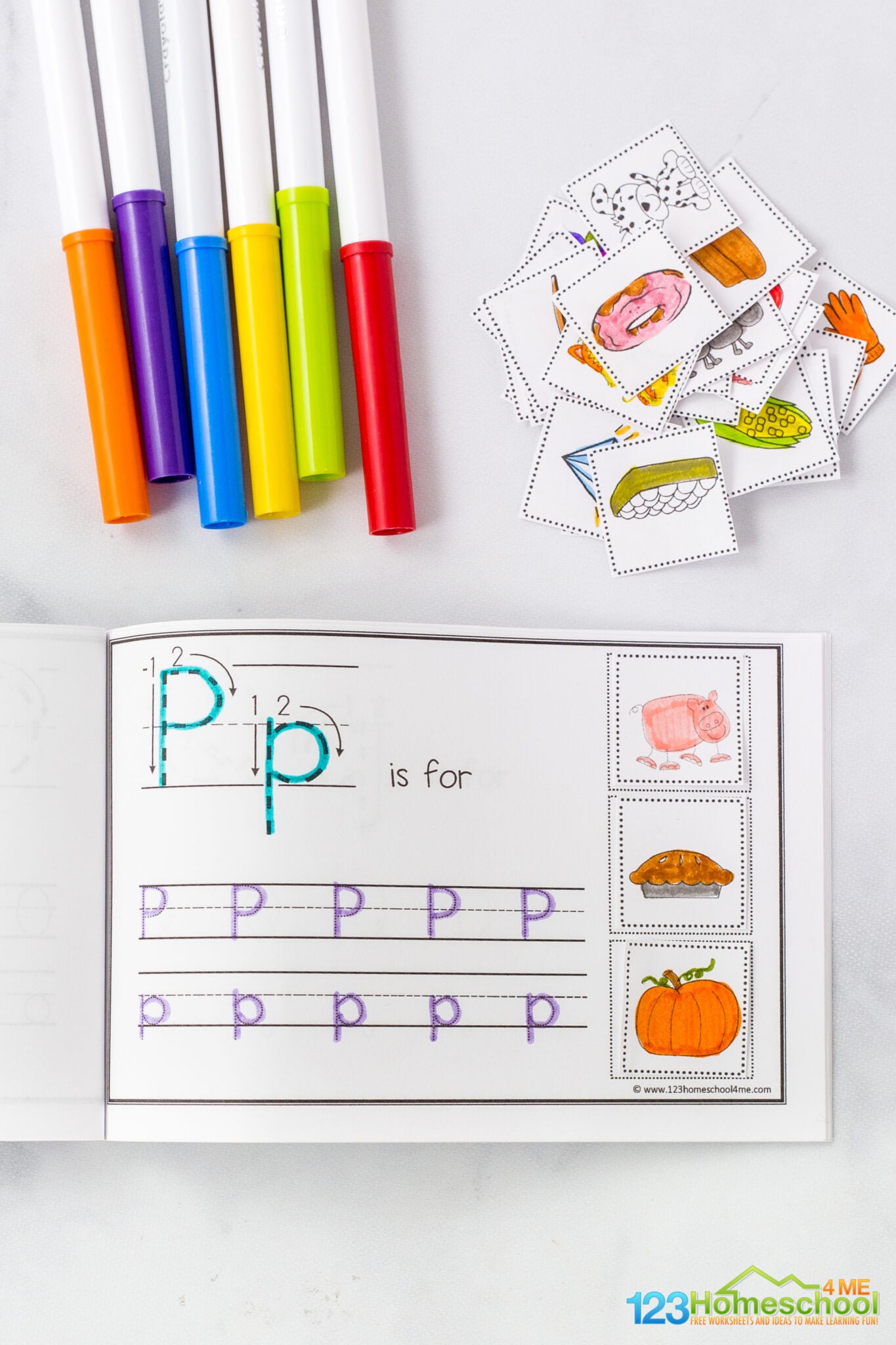 ️ FREE Printable Alphabet Cut-and-Paste Letter Tracing Worksheets