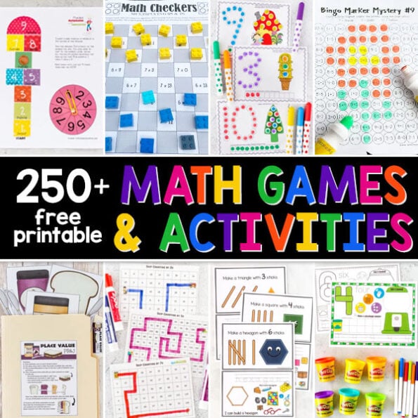 250+ FREE Printable Fun Math Games and Activities