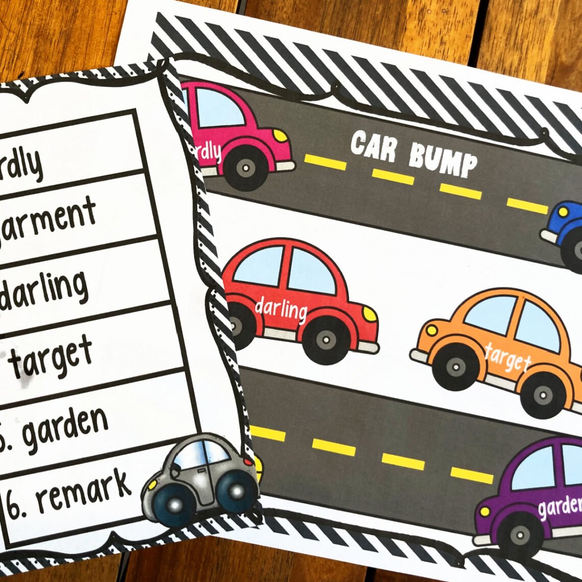🚗 FREE Car Bump Phonics /ar/ Sound Words Game - R Controlled