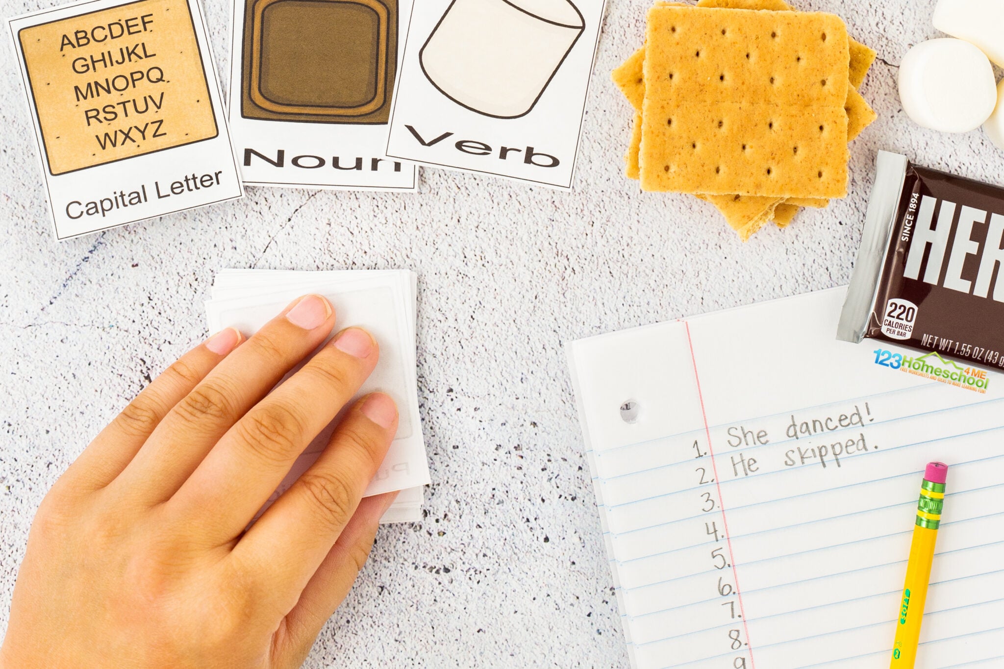 FREE Printable Smores Complete Sentences Game