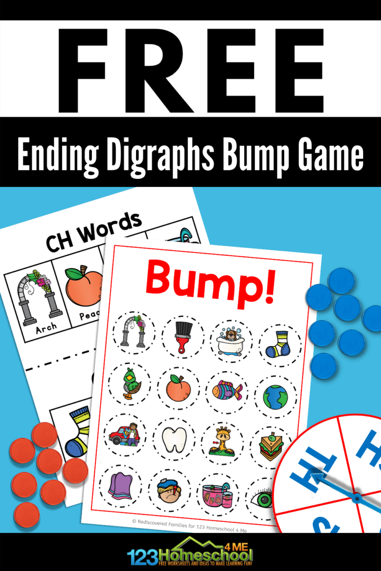 Free Printable Ending Sounds Digraph Worksheets With Pictures