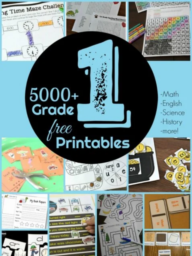 First Grade Worksheets - 123 Homeschool 4 Me