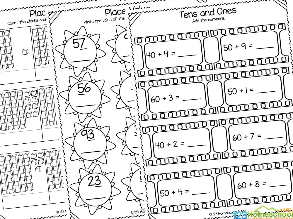 Place Value Worksheets Cut And Paste Place Value Tens And Ones