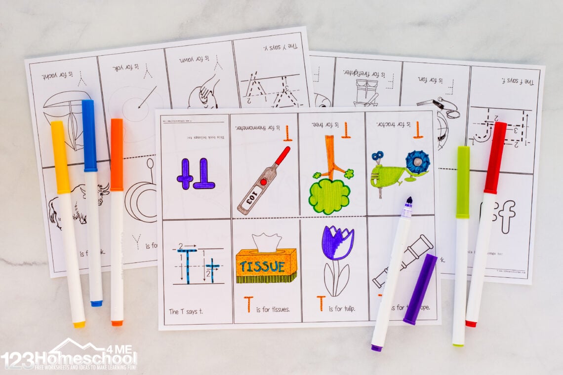 Printable ABC Alphabet Books with Pictures pdf FREE download