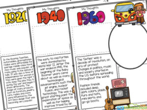 FREE Printable U.S. Decades History Worksheets for Notebooking