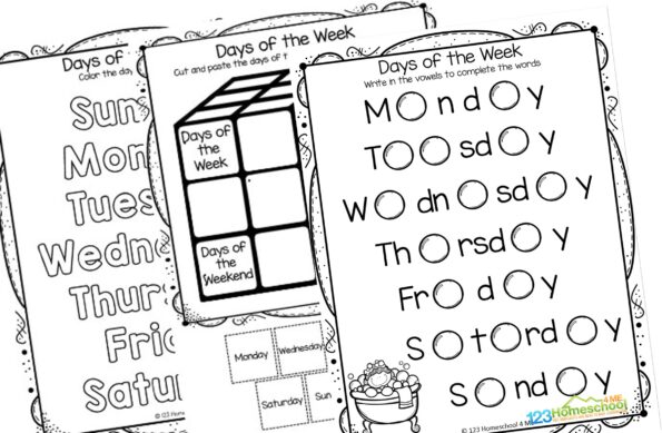 FREE Days of the Week Printable Worksheets