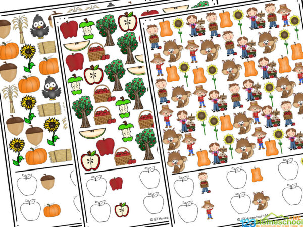 🍂 FREE Fall I Spy Printable Worksheets