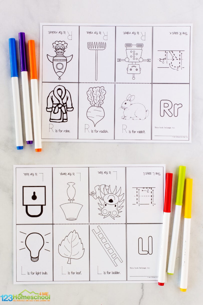 Printable ABC Alphabet Books with Pictures pdf FREE download