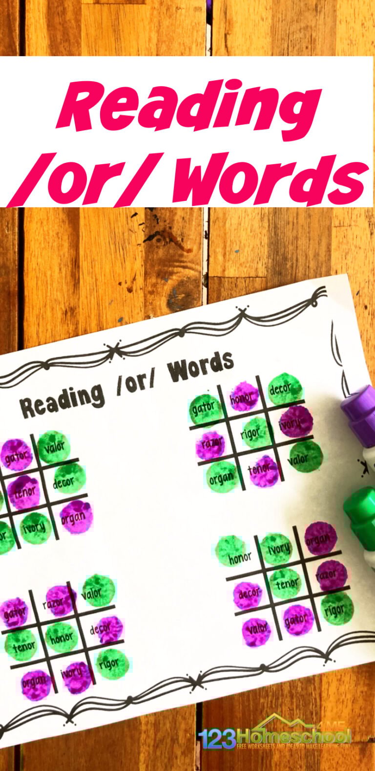 FREE Phonics er Words Printable Game