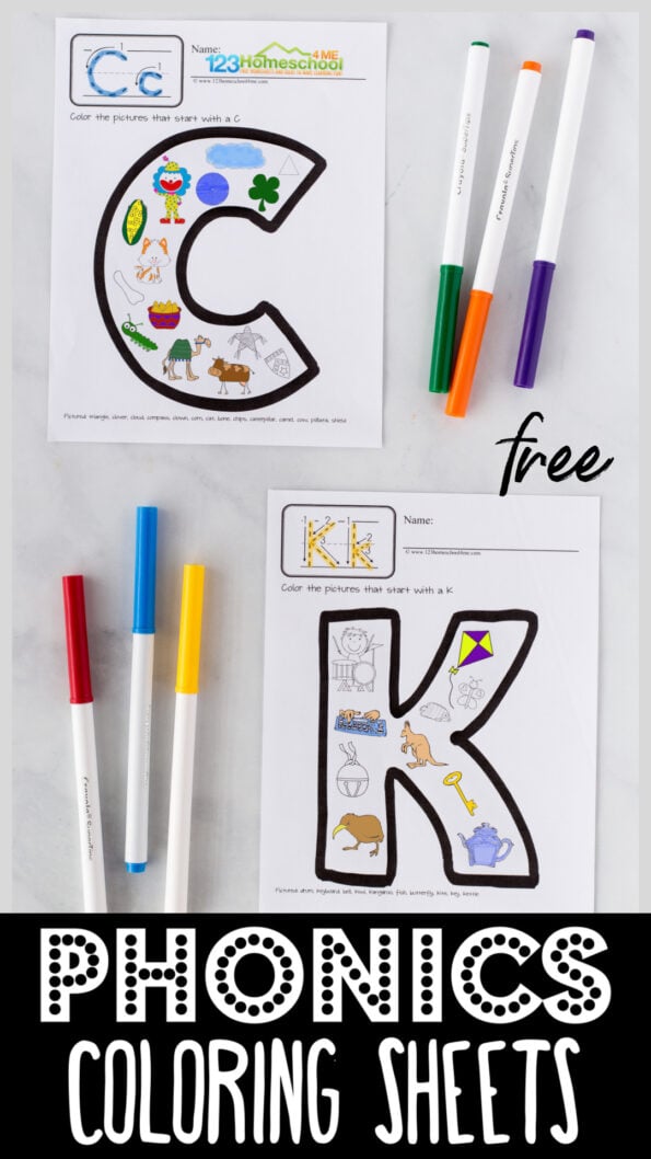 FREE Phonics Letter Coloring Pages - Alphabet Printable for Kids