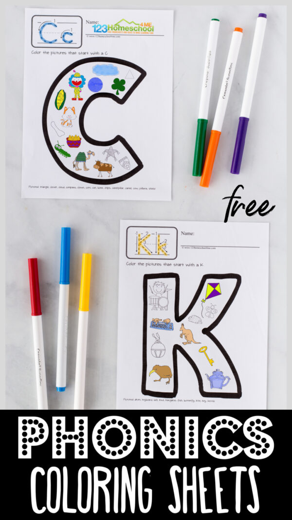 FREE Phonics Letter Coloring Pages - phonics for kindergarten and pre ...