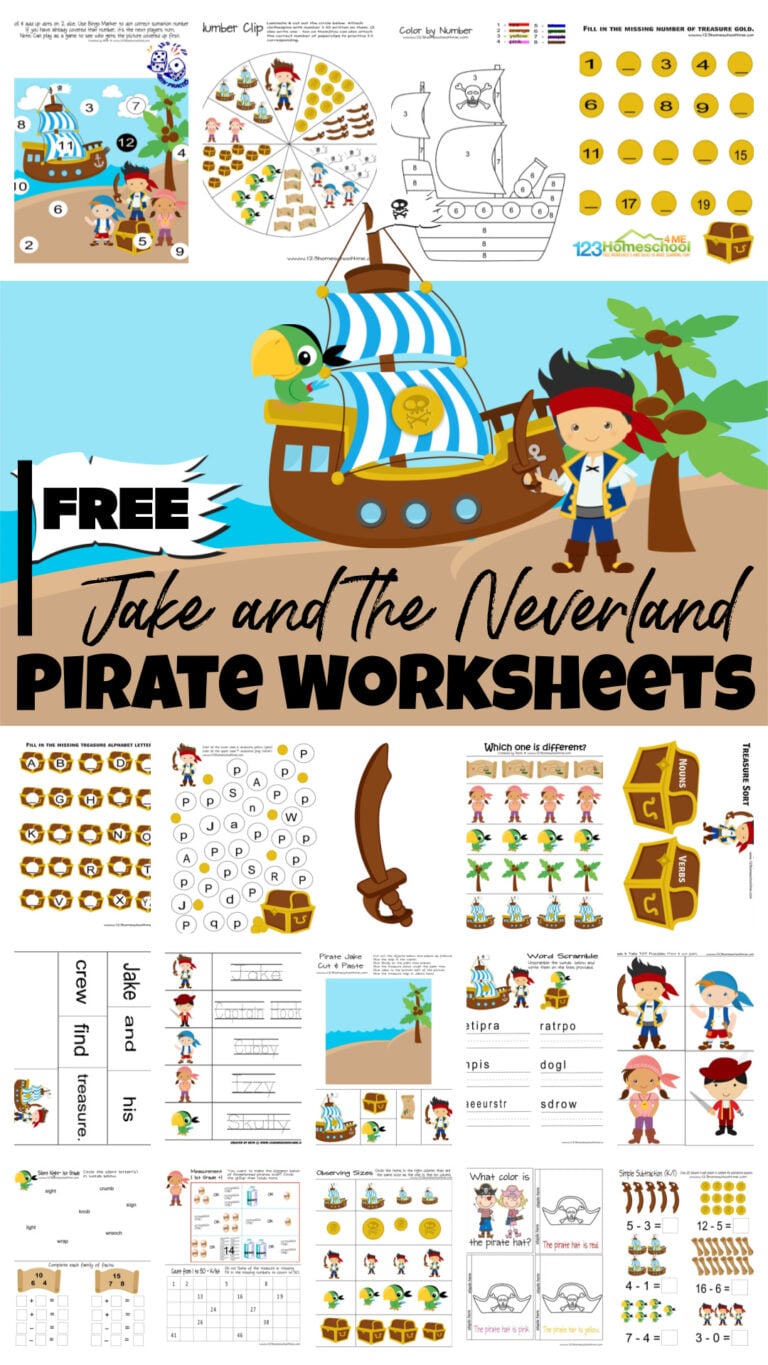 ‍☠️ Free Printable Pirate Parts of Speech Worksheets
