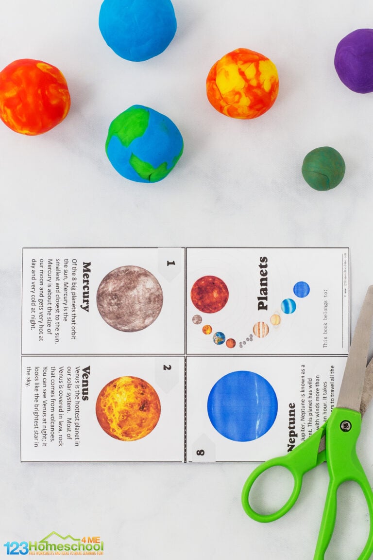 🪐 FREE Solar System Planets for Kids Printable Mini Book
