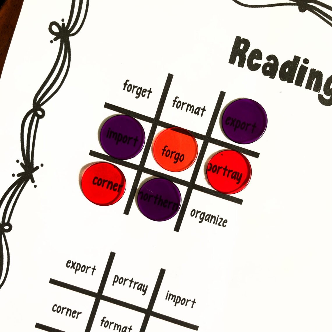 FREE Printable Phonics or Words Game - r Controlled Words