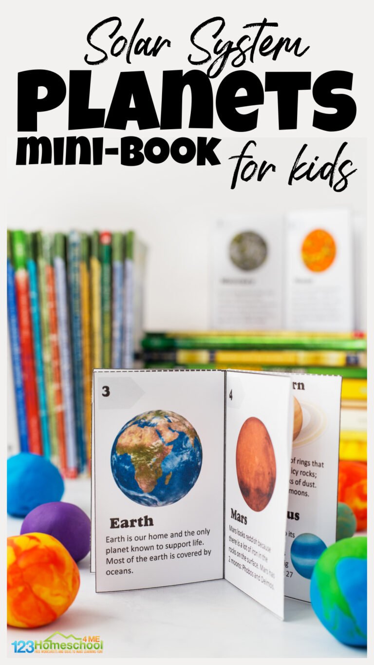🪐 FREE Solar System Planets for Kids Printable Mini Book