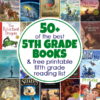📚 5th Grade Reading List with FREE Printable Book List