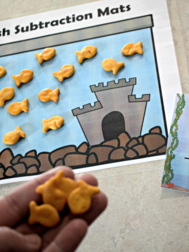 Goldfish Kindergarten Subtraction Game Story - 123 Homeschool 4 Me