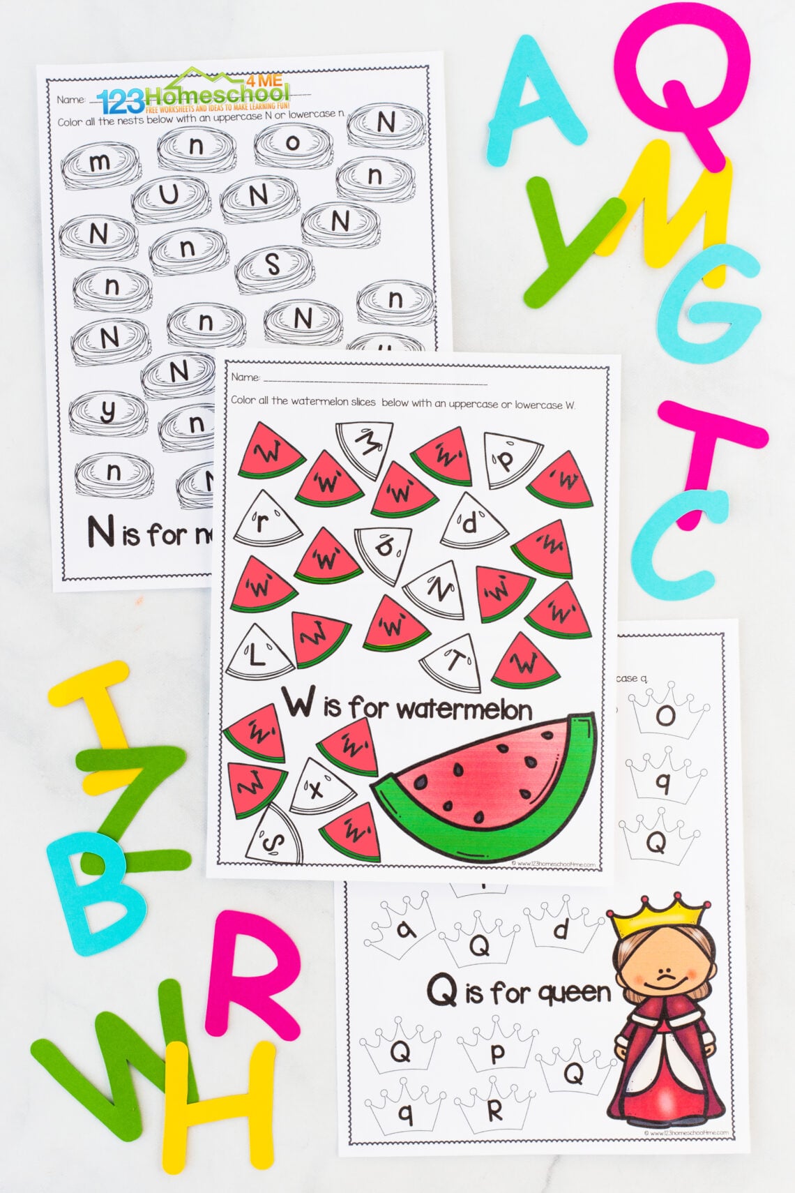 FREE Printable A-Z Letter Find Alphabet Letter Recognition Worksheets