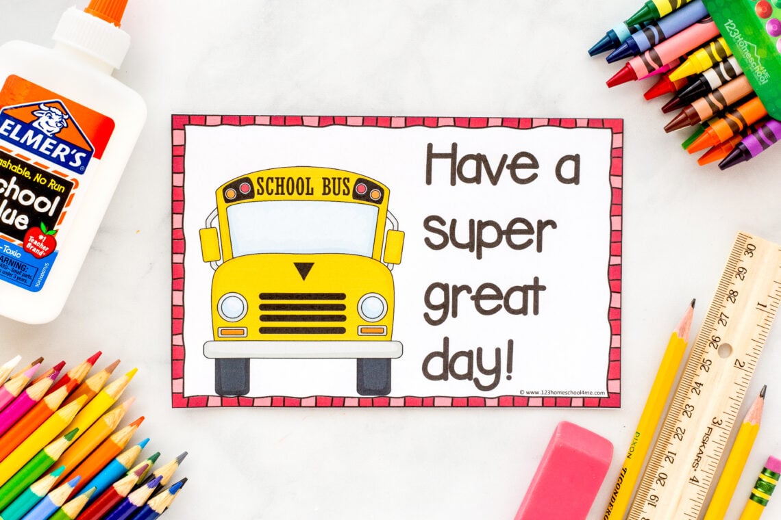 📝 First Day Back to School Notes (free printables!)