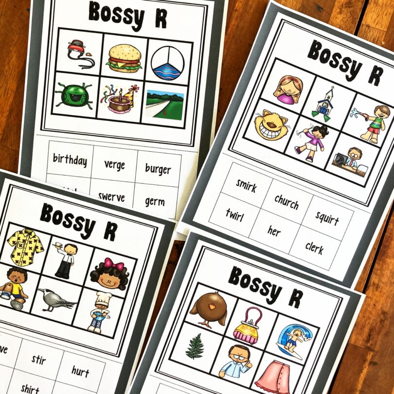 Cut and Paste Bossy r Controlled Vowel Worksheet Activity