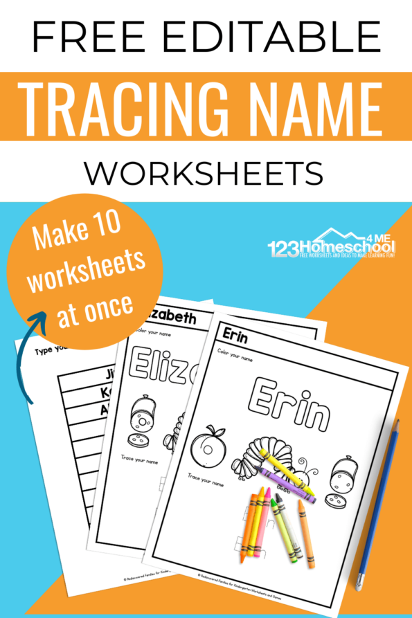 Free Editable Name Tracing Worksheets For Kindergarten and Preschool