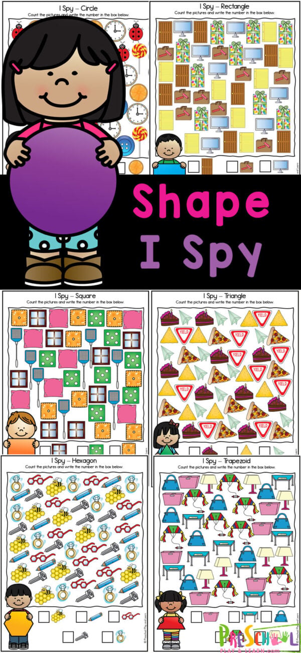 50 FREE Shapes Printables for Kids Worksheets, Activities & Games