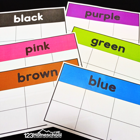 FREE Printable On the Farm Color Sorting Mats Activity for Preschool