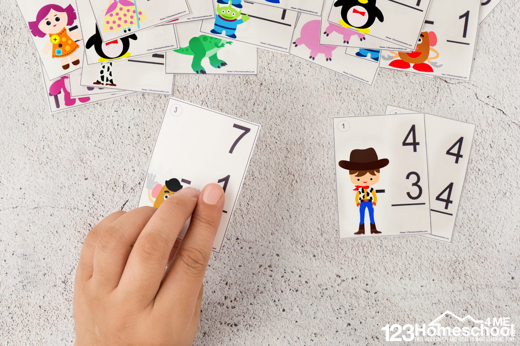 FREE Printable Toy Story Subtraction Flashcards - plus FUN Math Activities
