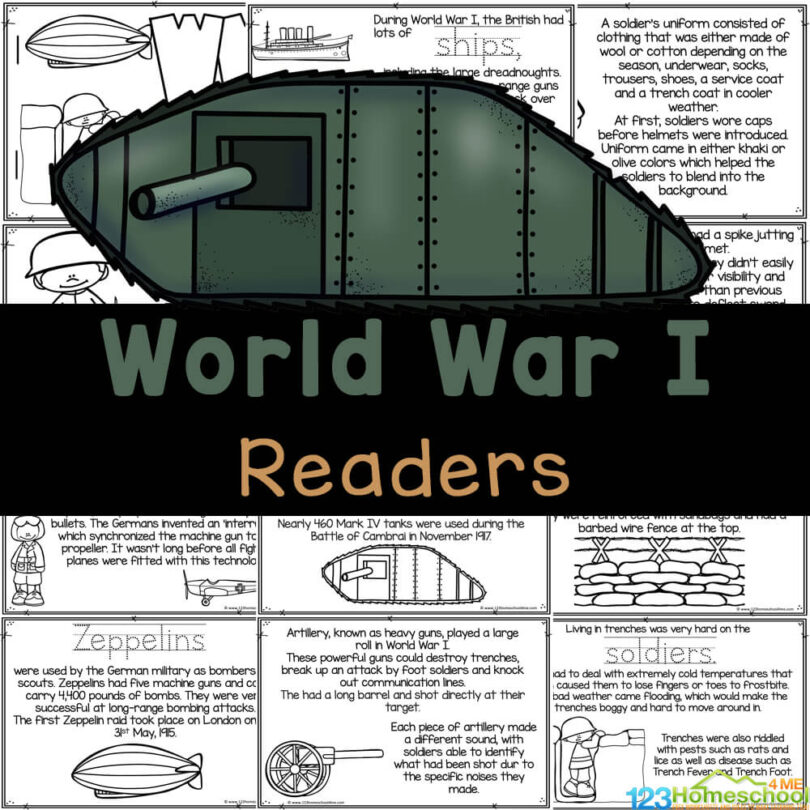 World War 1 for Kids Reader to Color and Learn – Open Edutalk
