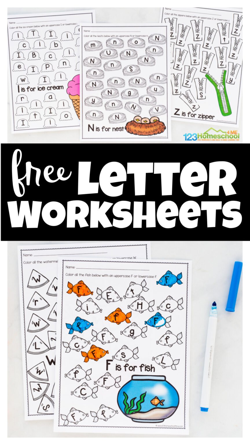 ⭐ FREE Printable Alphabet Matching Worksheets
