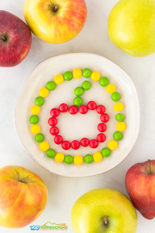 🍏 Skittles Apple Science Experiment for Kids