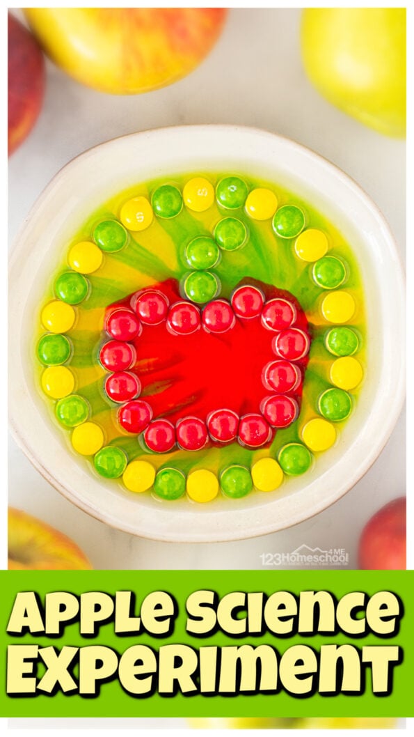🍏 Skittles Apple Science Experiment for Kids