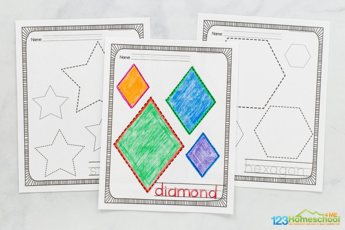 💛🔵🔺🟩 FREE Printable Shapes for Kids Worksheets