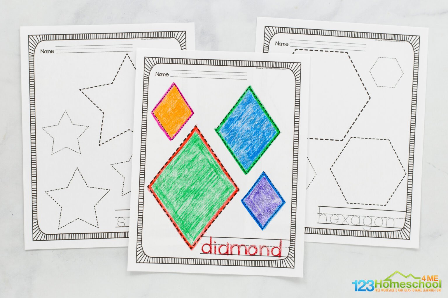 💛🔵🔺🟩 FREE Printable Shapes for Kids Worksheets