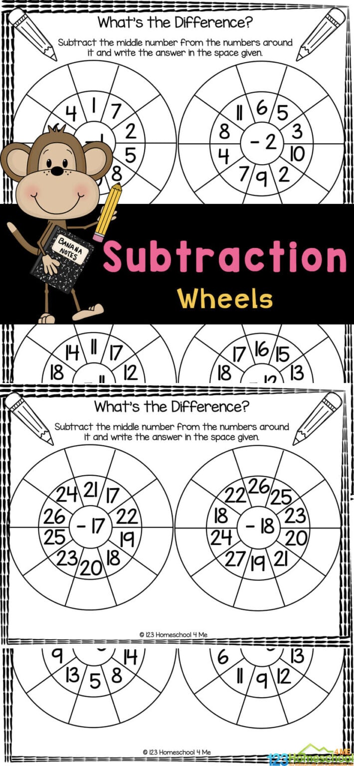 FREE Printable Subtraction BINGO Math Game