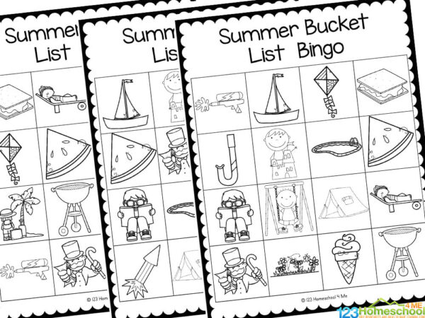 💦 Free Printable Summer Bucket List BINGO