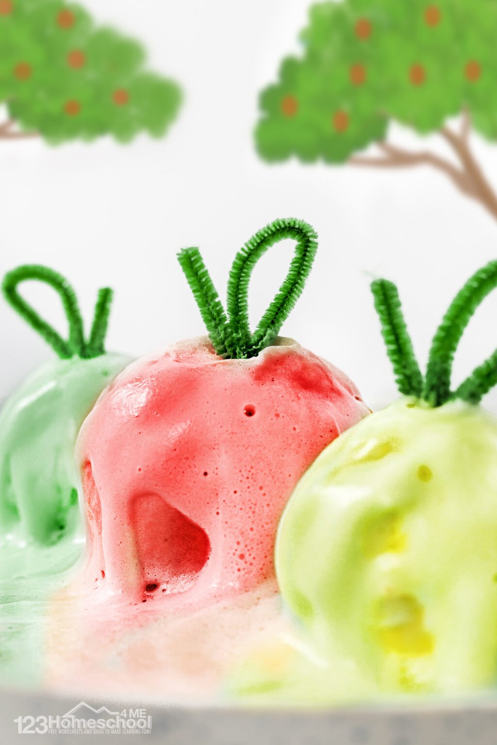 🍎 Melting Apple Science Experiment for September